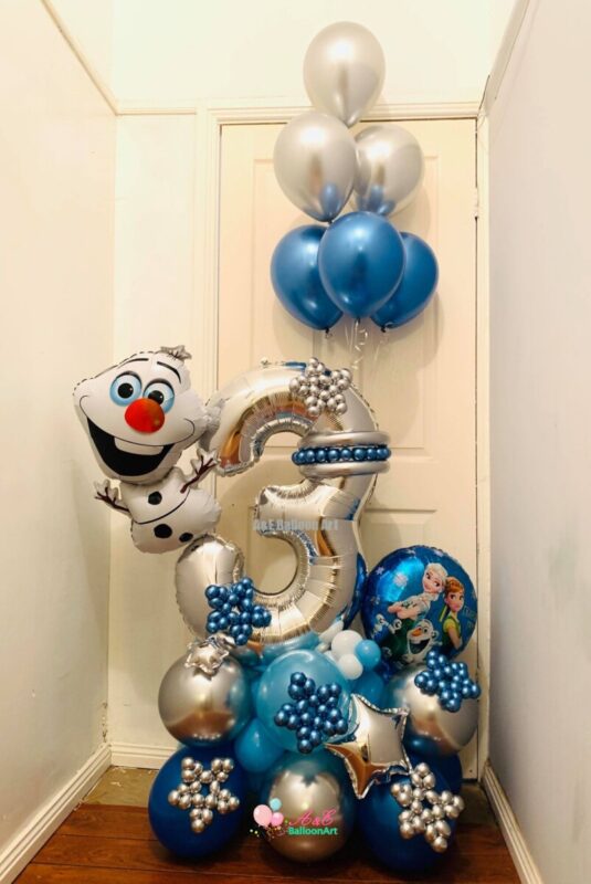 Number 5 Design With Frozen Theme (Design Code: AC108) - A&E BalloonArt