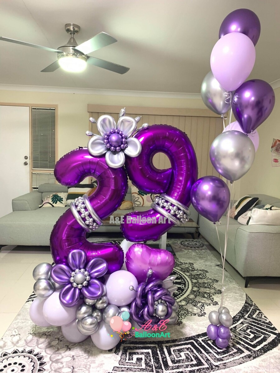 Number 29 Design With Beautiful Flowers Design Code N61 A E BalloonArt number-29-design-with-beautiful-flowers-design-code-n61-a-e-balloonart