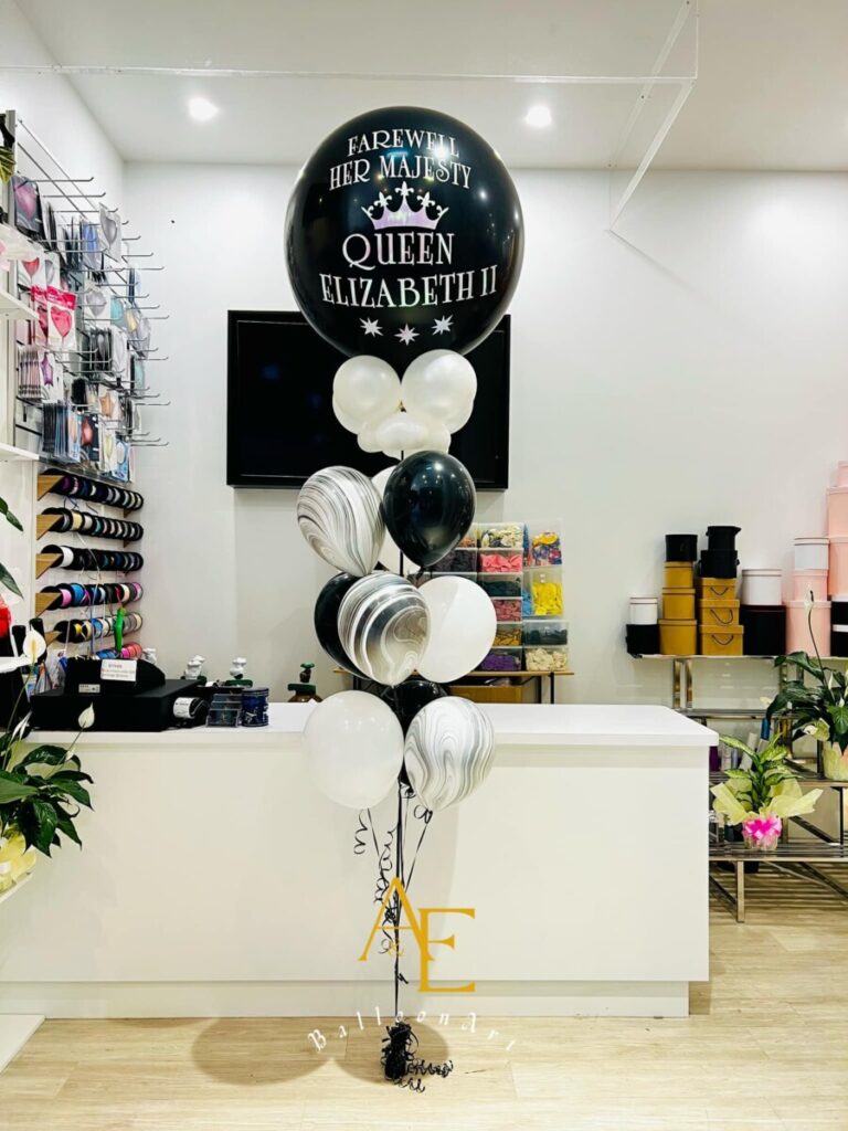 Jumbo Balloon Printed "Farewell Her Majesty Queen Elizabeth II" With ...