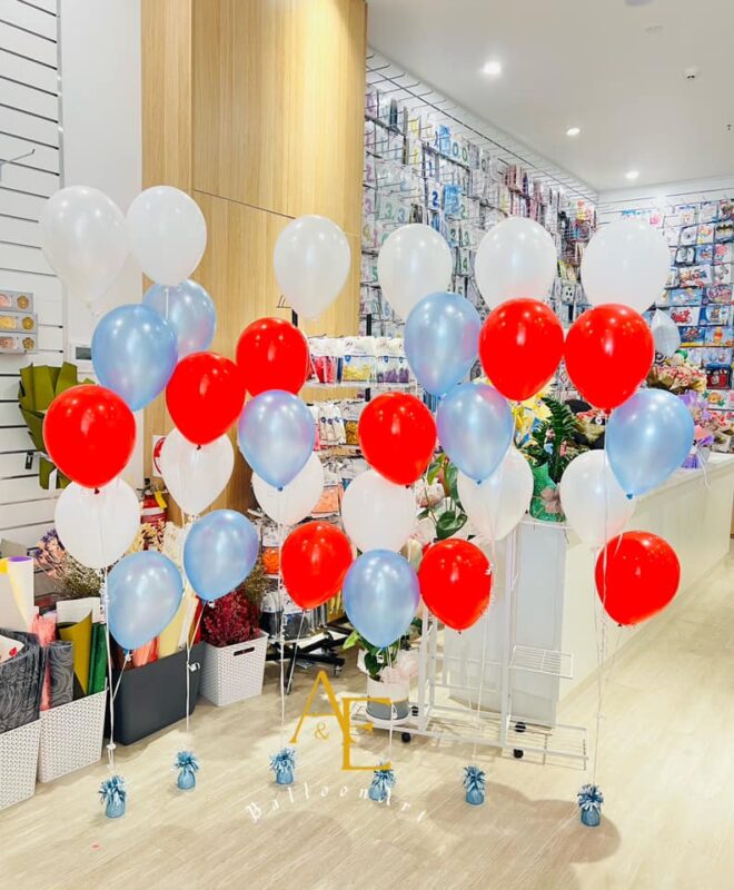 Helium Balloons For Table (Design Code: HT03_1) - A&E BalloonArt