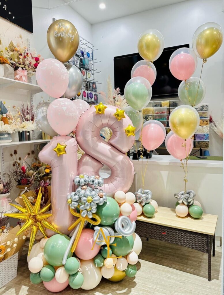 Number 18 Design With Beautiful Flowers (Design Code: N18_F01) - A&E ...